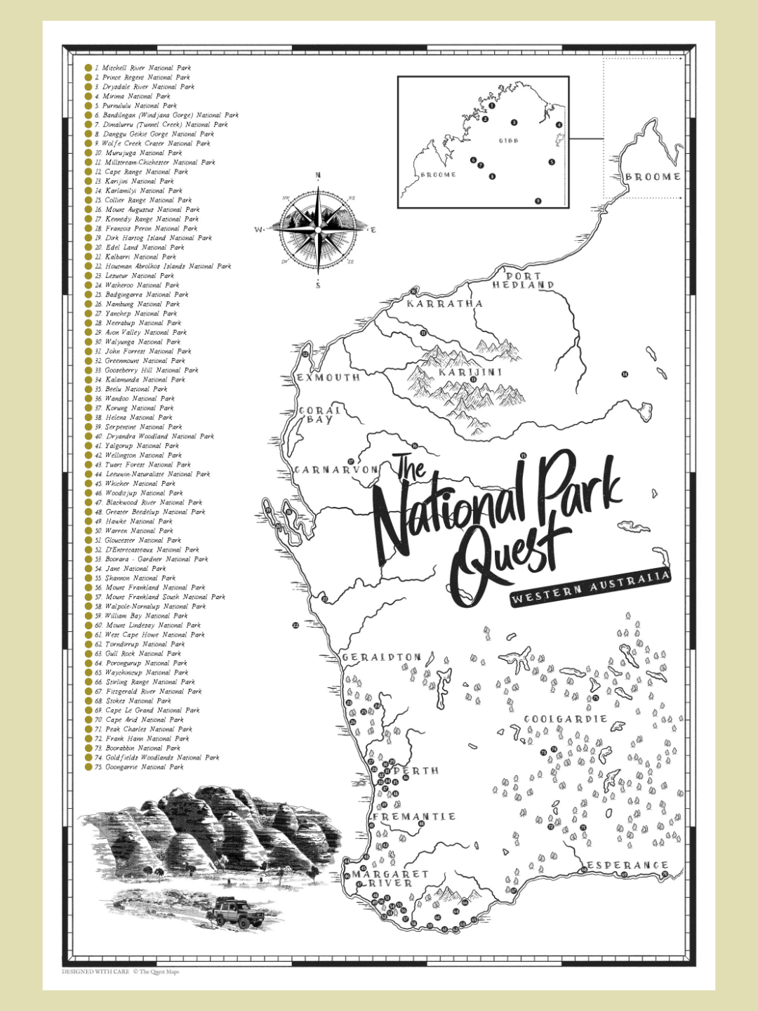 The Western Australia National Parks Quest - Scratch Map – The Quest Maps
