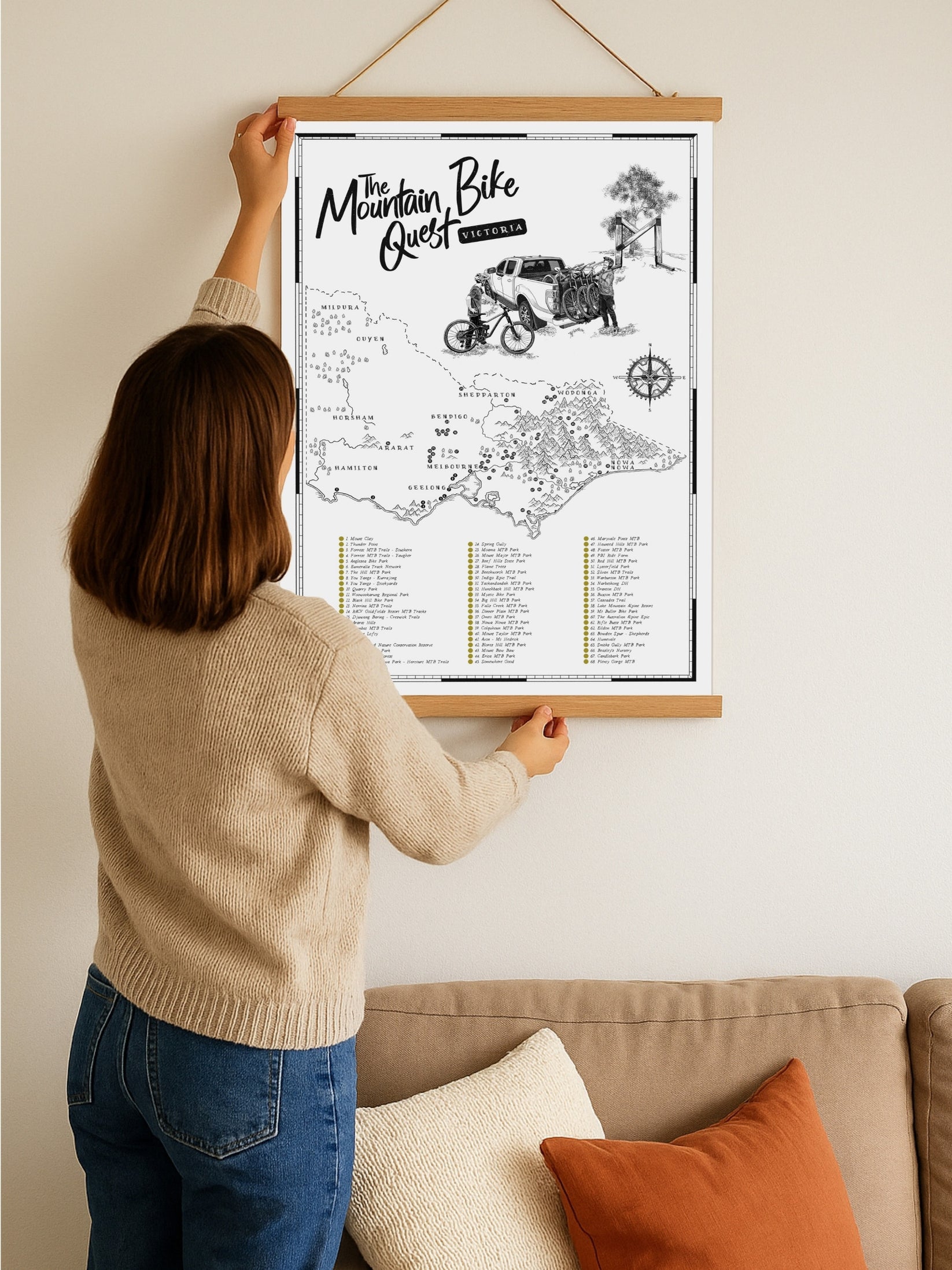 The Victoria Mountain Bike Quest - Unique Scratch Map – The Quest Maps